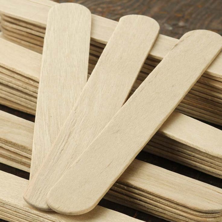 50pcs Plain Wooden Popsicle Stick Ice Cream Stick Arts and Crafts ...