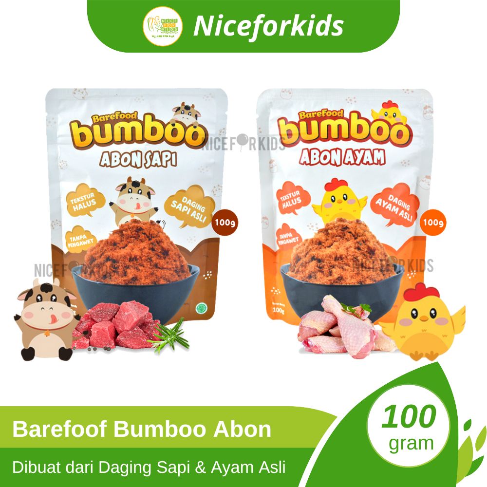 Barefood Bumboo Shredded Chicken 90gr / Shredded Beef 90gr | Shopee ...