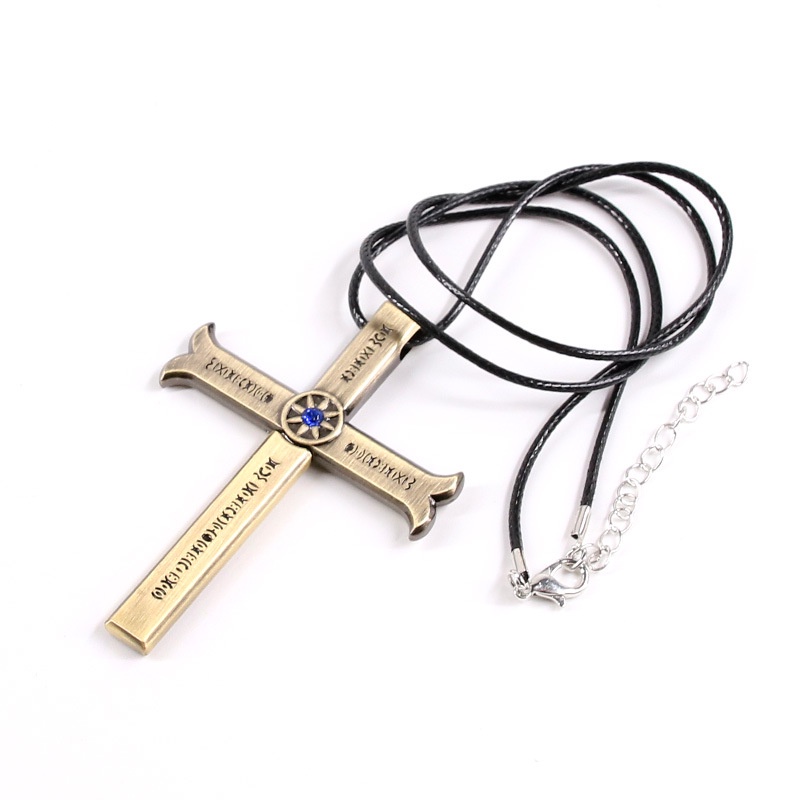 One Piece Dracule Mihawk Monkey Luffy Cross Necklace Pendant Animation ...