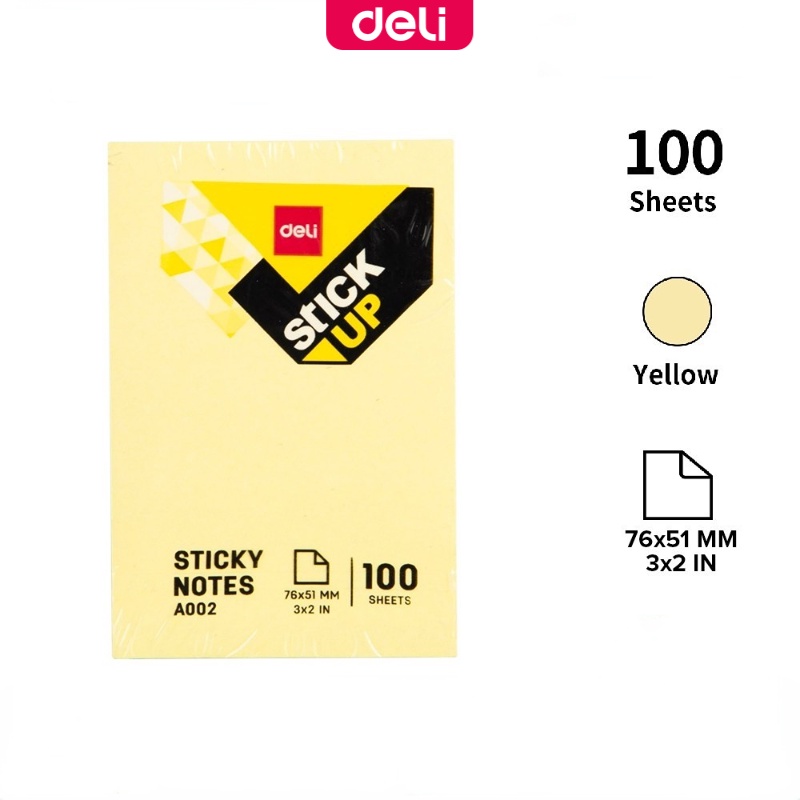 Deli 100Sheets Sticky Note (76×51mm) Office&School Supplies EA00253 ...