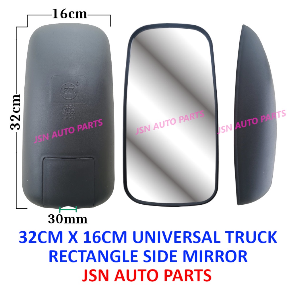 32CM X 16XM UNIVERSAL TRUCK HINO DUTRO JAC TUAH SIDE MIRROR CERMIN SISI ...