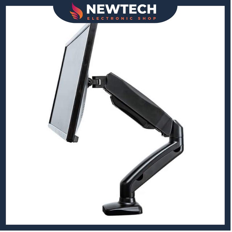 Hydrolic Gas Spring Single Monitor Desktop Bracket Mount Full Swing ...