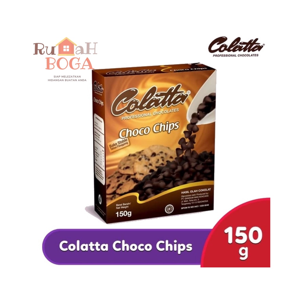 Chocolate Chocolate COLATTA Collata Choco Chip Chips Bake Stable 150gr ...