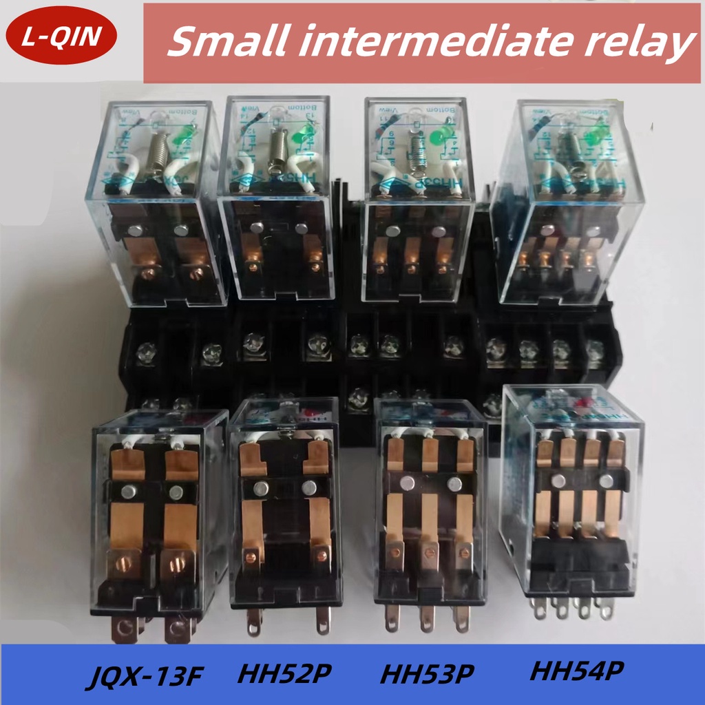 12VDC Relay JQX-13F (LY2N-J) Intermediate HH52P (MY2N-J) HH53P (MY3N-J) HH54P (MY4N-J) 220Vac ...