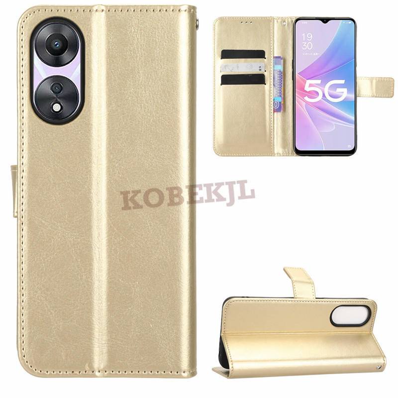 OPPO A58 5G PU Leather Wallet Card Slot Case Cover OPPO A58 A57 A77 A76 ...