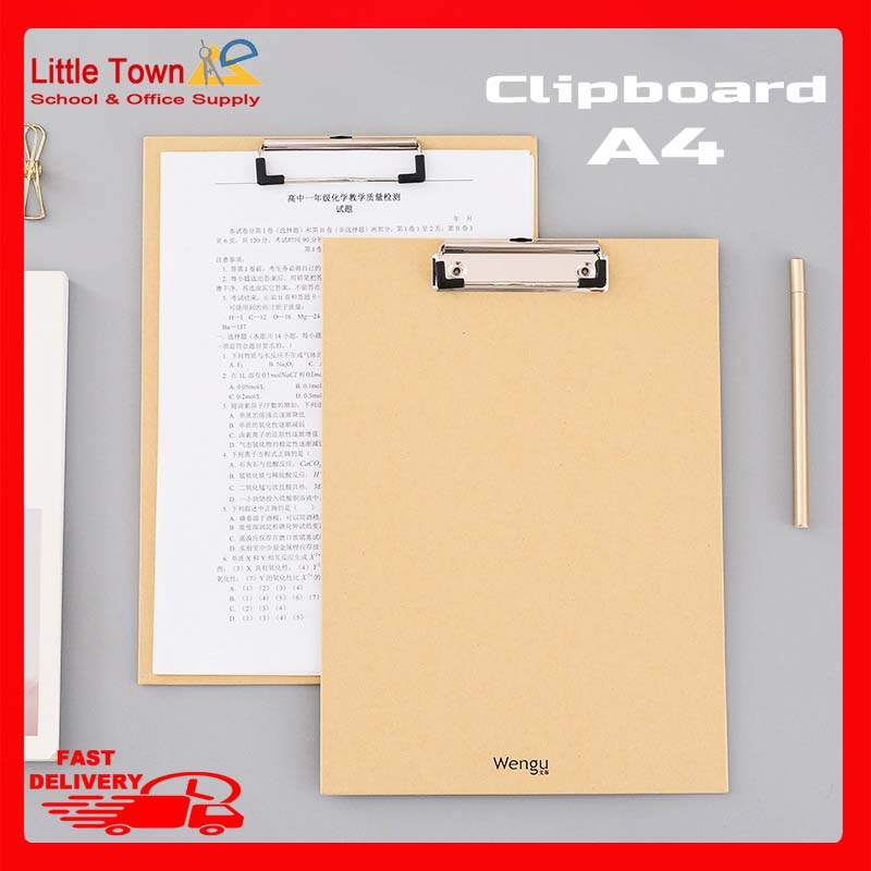 Clipboard / Cardboard flat type metal clip A4 size | Shopee Philippines