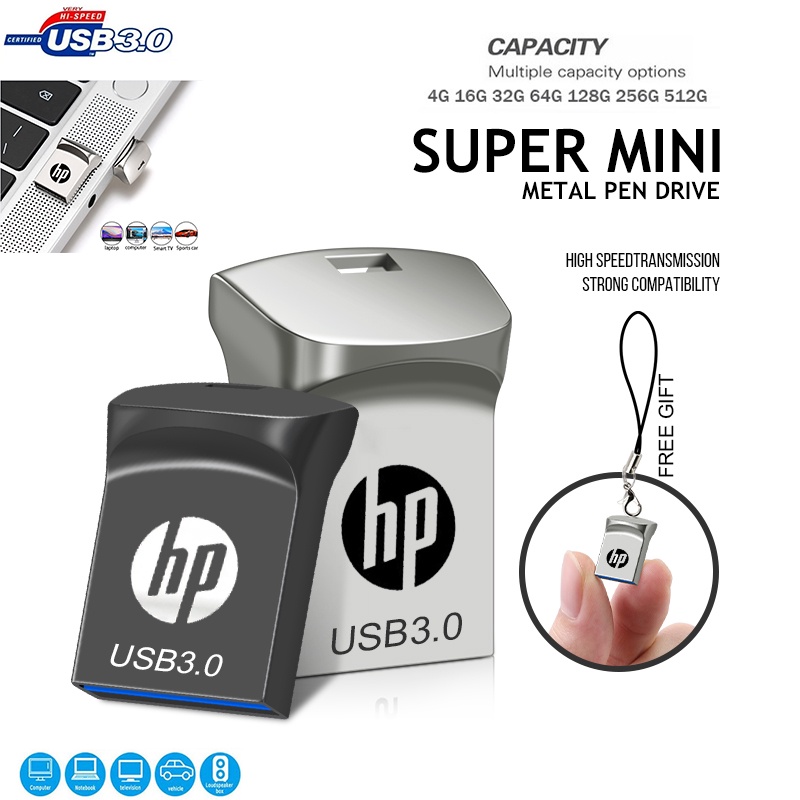 high speed HP Metal USB 3.0 Flash Drive Pen Drive 512gb 256gb 128GB ...