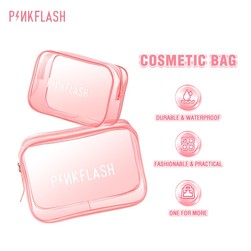 PINKFLASH Stylish Practical Cosmetic Bag Wash Bag Transparent Thickened ...