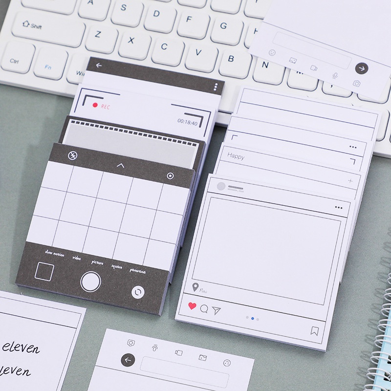 7.6*7.6CM Creative Sticky Notes Mobile Phone 50Sheets Memo Pads ...