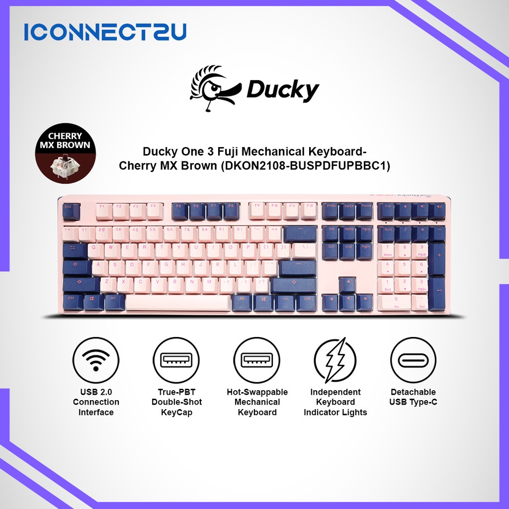 Ducky One 3 Fuji Mechanical Keyboard - Cherry MX Brown (DKON2108 ...