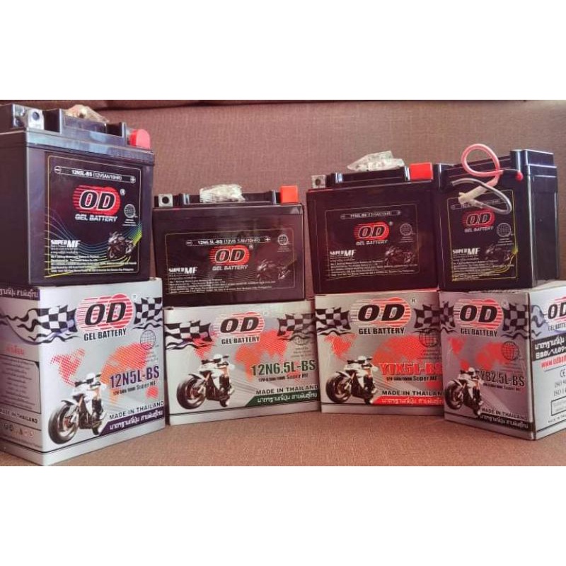 OD Battery For Motorcycle, Xrm, wave, smash, Raider, Sniper, Mio, Tmx ...
