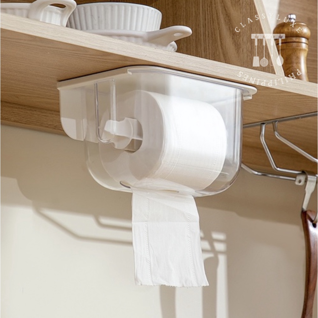 KITkitchen Transparent Tissue Box Wall-mounted Paper Box Toilet Wash ...