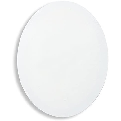 20cm x 30cm White Blank Oval Shape Canvas Art Board Wooden Frame ...