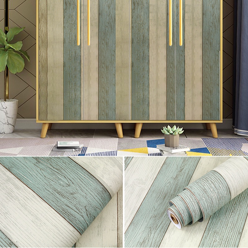 Cabinet sticker/wood grain wallpaper/self adhesive wooden wall sticker ...