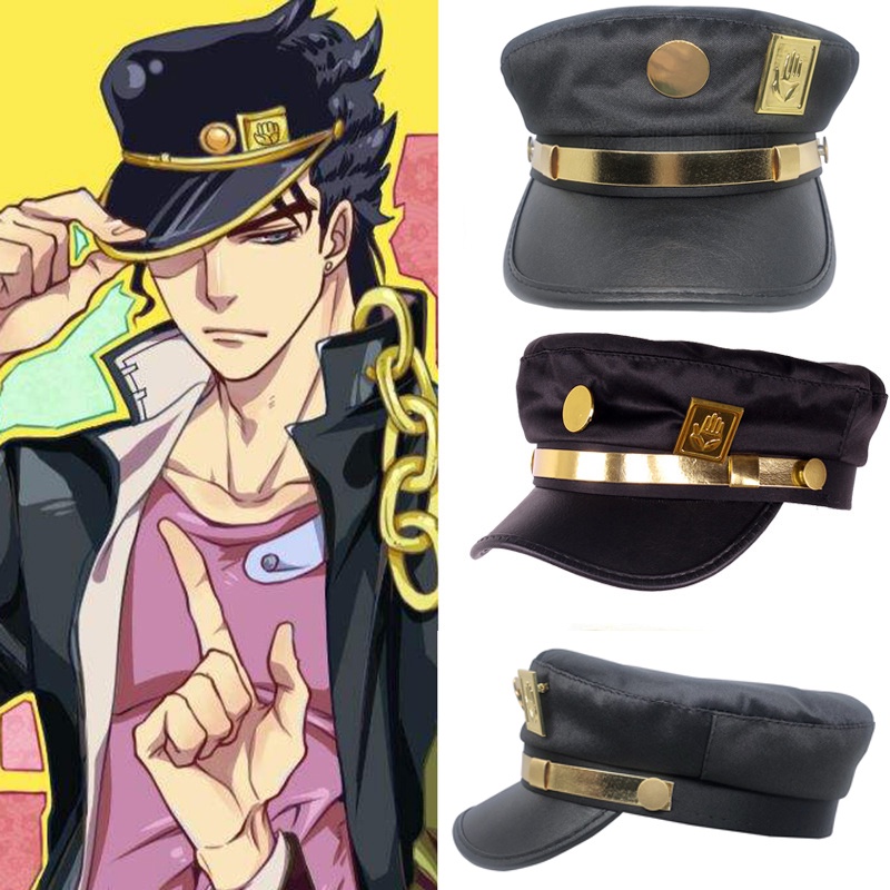 Anime Jojo's Strange Adventures Jotaro Kujo Cosplay Cap Duck Tongue Hat ...