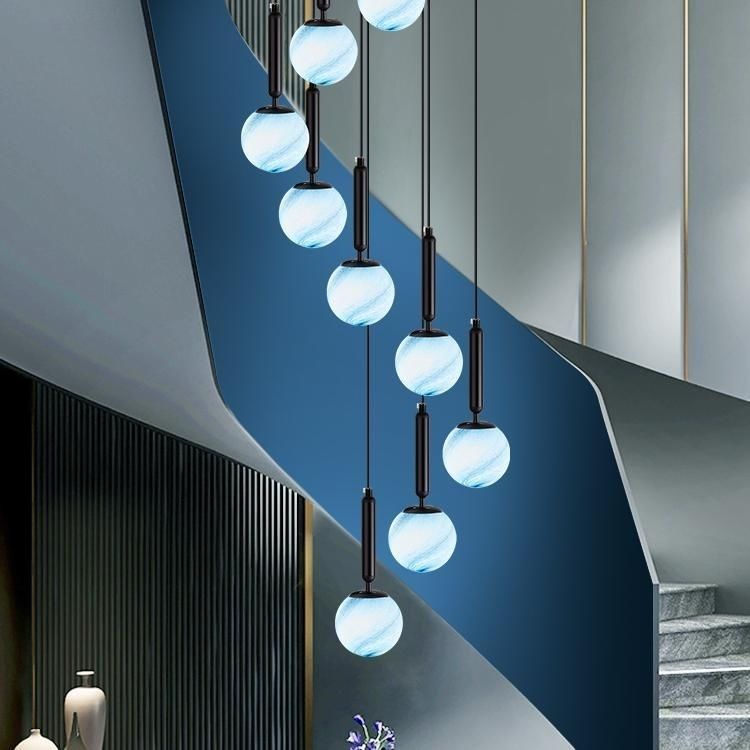 Bar Counter Planet Duplex Stair Chandelier Middle Floor Earth ...