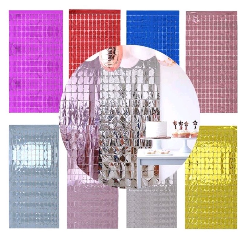 Foil Curtain Box Birthday Curtain Box Backdrop | Shopee Philippines
