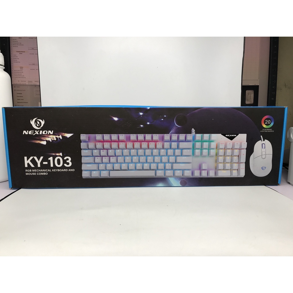 NEXION KY-103 RGB MECHANICAL KEYBOARD and MOUSE COMBO, 20 RUNNING ...