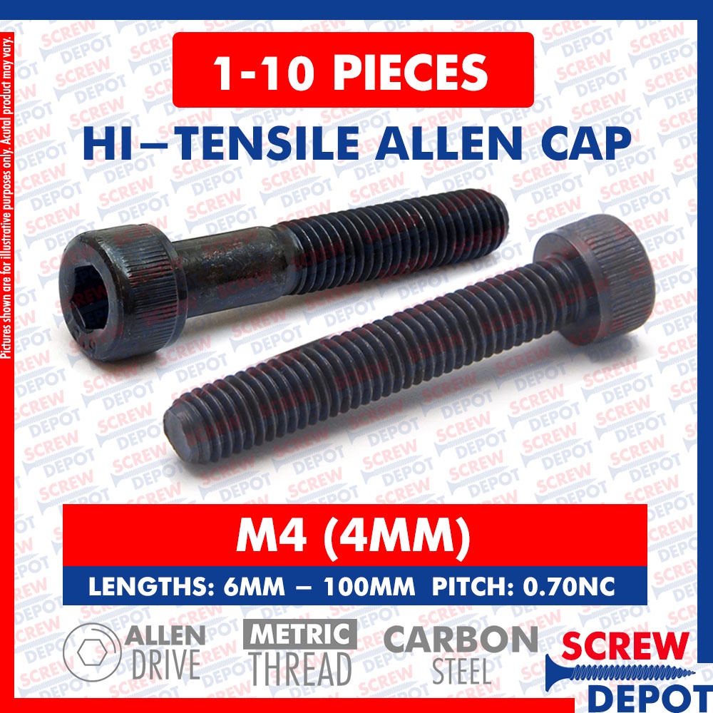 1 4 Shoulder Bolt 1/4" UNC Black High Tensile Steel Socket Cap Screws ...