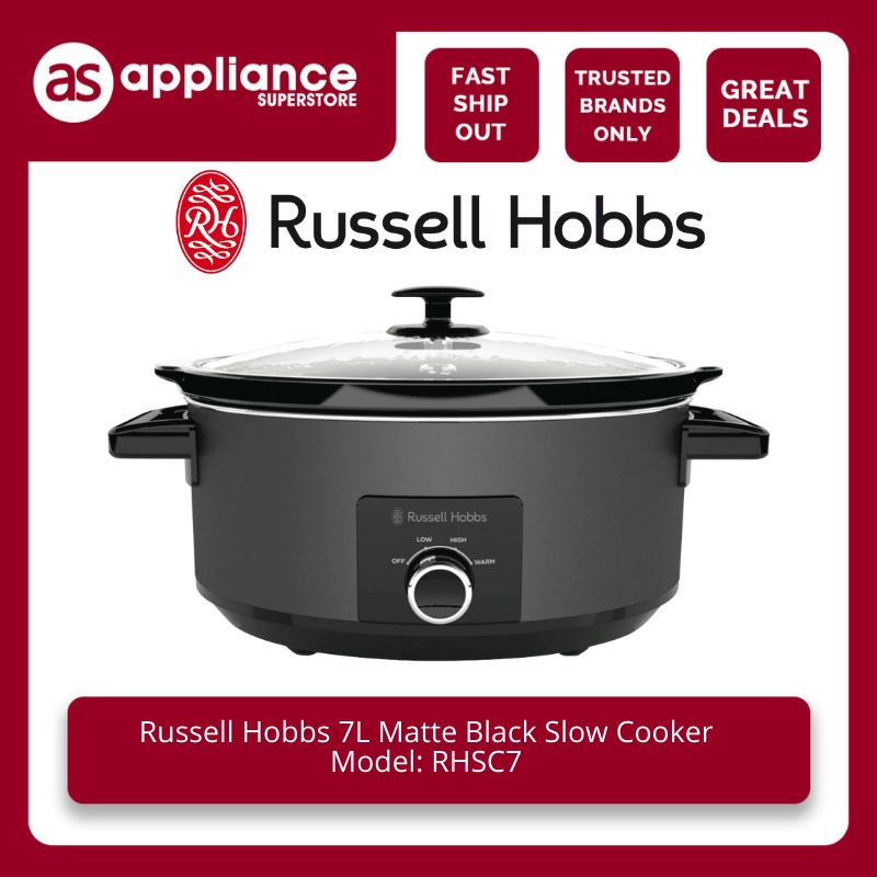 Russell Hobbs 7L Matte Black Slow Cooker RHSC7 | Shopee Philippines