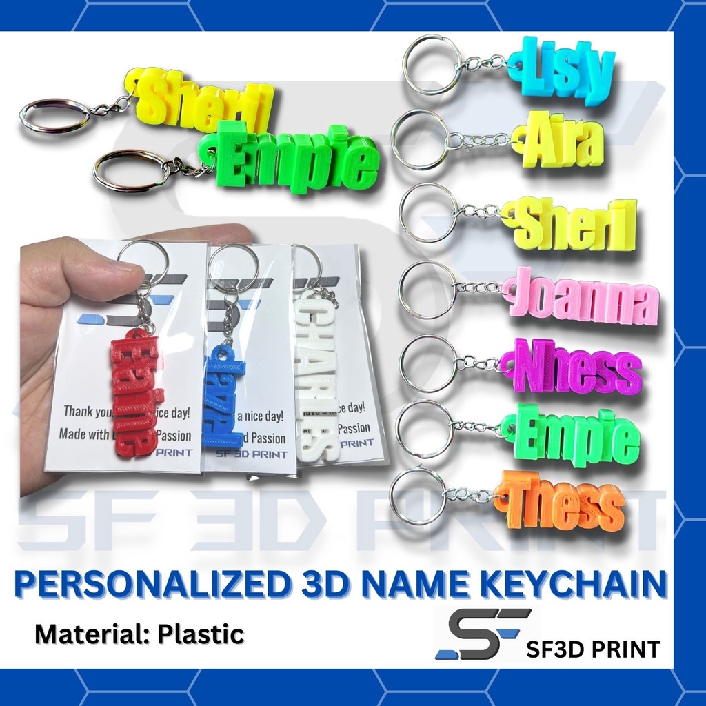 Personalized 3D Name Keychain (3D Printed) | Shopee Philippines