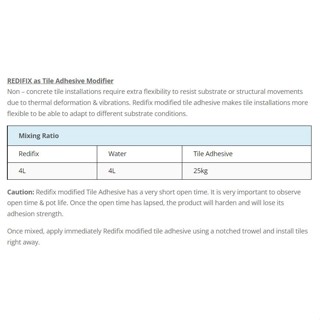 ABC Redifix Tile Adhesive Additive Modifier 4 Liters | Shopee Philippines