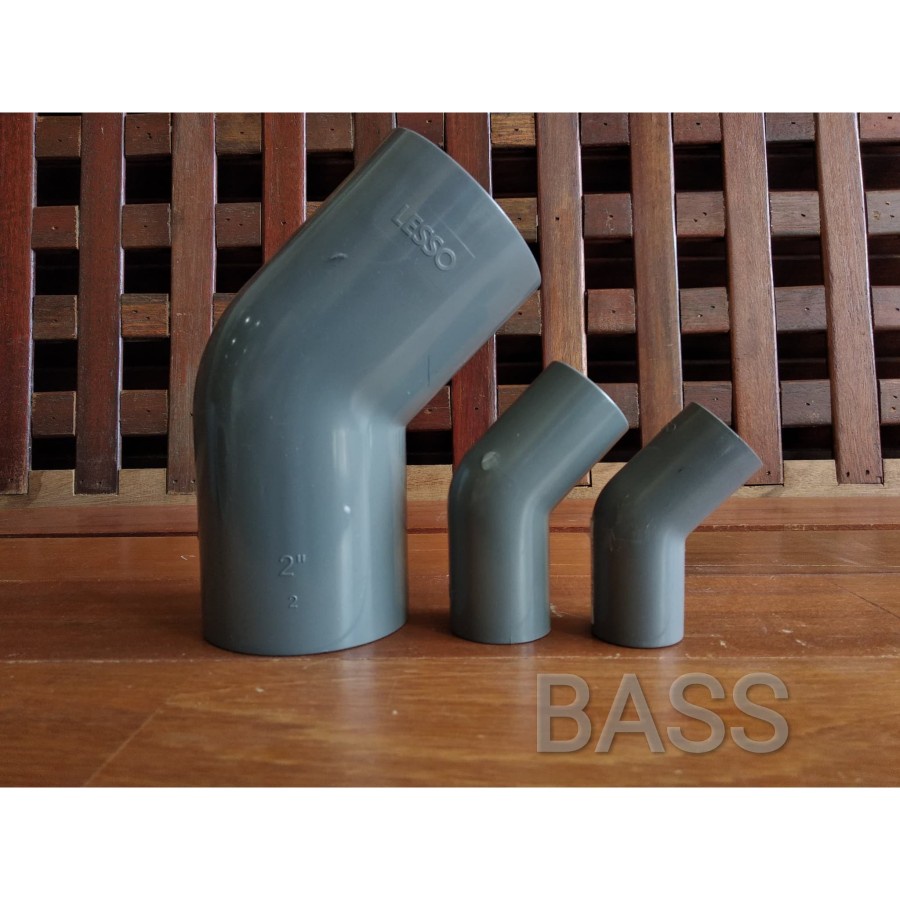 Elbow Knee PVC LESSO AW 45* 2" inch Knee Keni PVC Pipe Connection ...