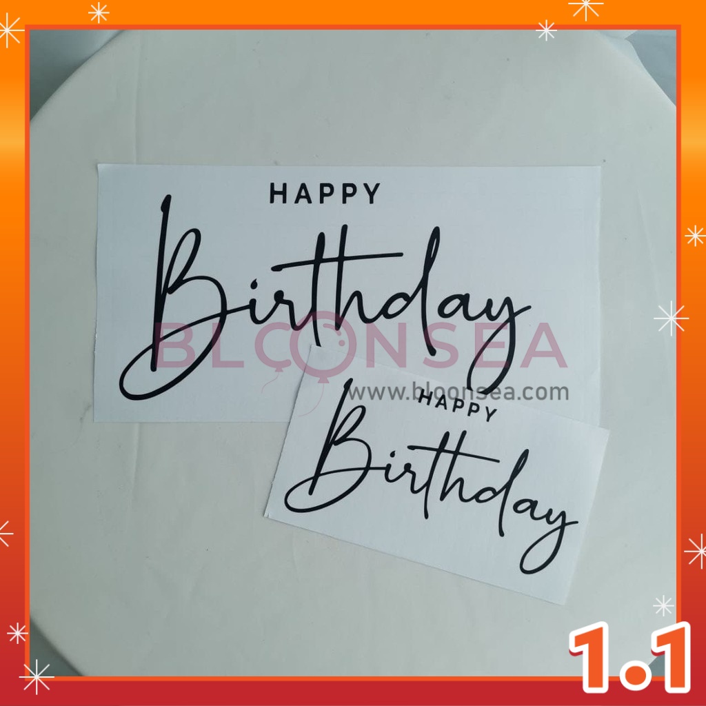 Happy Birthday Custom Sticker Nama Bobo Balloons Vinyl Decal Transfer ...