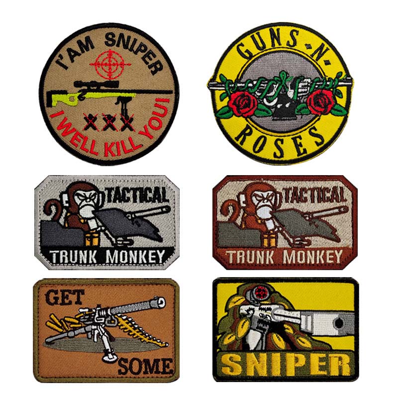 I'AM SNIPER,TRUNK MONKEY Tactical Patch Emblem Embroidery,Armband Badge ...