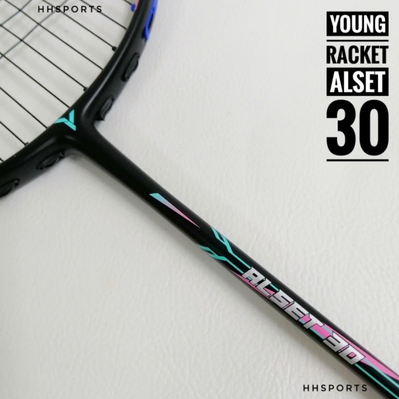 YOUNG Badminton Racket ALSET 30 ( FREE String/Grip ) BLACK | Shopee ...