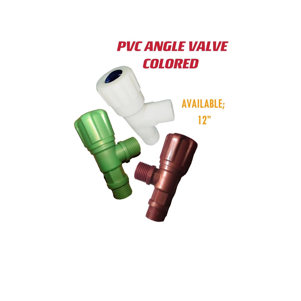 Colored Angle Valve PVC/Plastic Angle Valve 1/2inch | Shopee Philippines