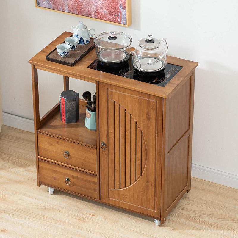 Table Side Table Mobile Kettle Integrated Tea Cabinet Living Room Tea ...