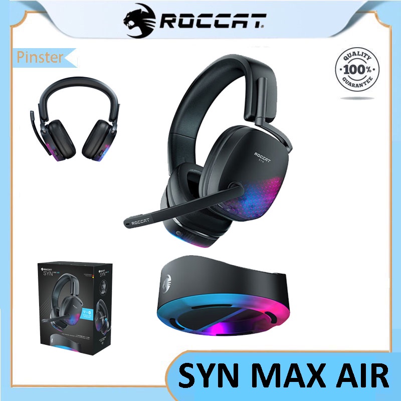 Roccat SYN MAX AIR Headworn wireless game computer headset RGB light ...
