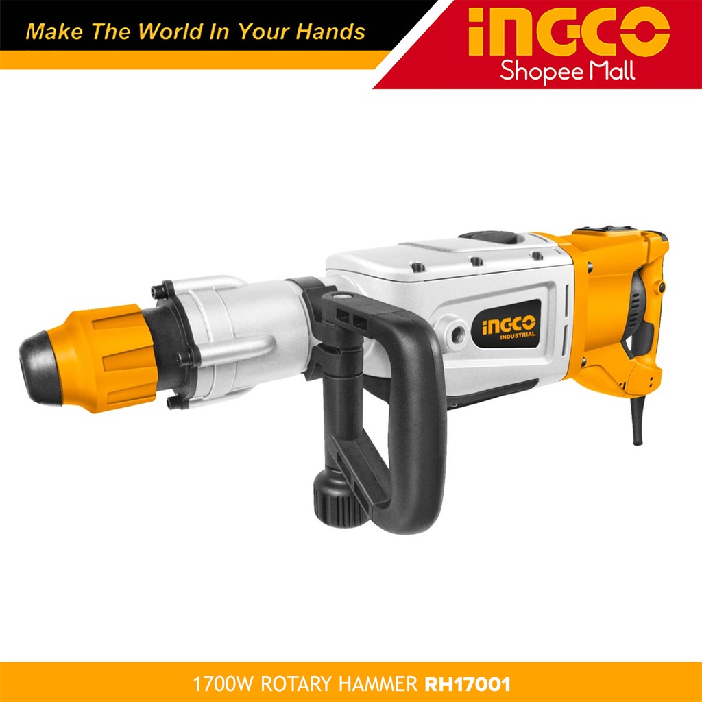 Ingco SDS Max Rotary Hammer Chipping Gun Concrete Breaker 1700W RH17001 ...