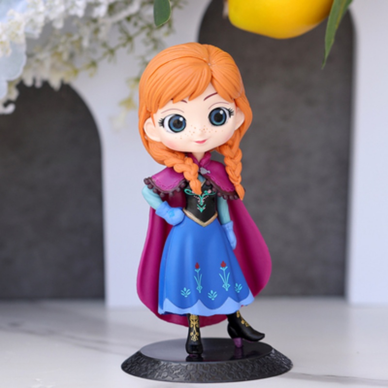 Hot 14cm Disney Frozen Elsa Anna Princess Figures PVC Model Doll Action ...