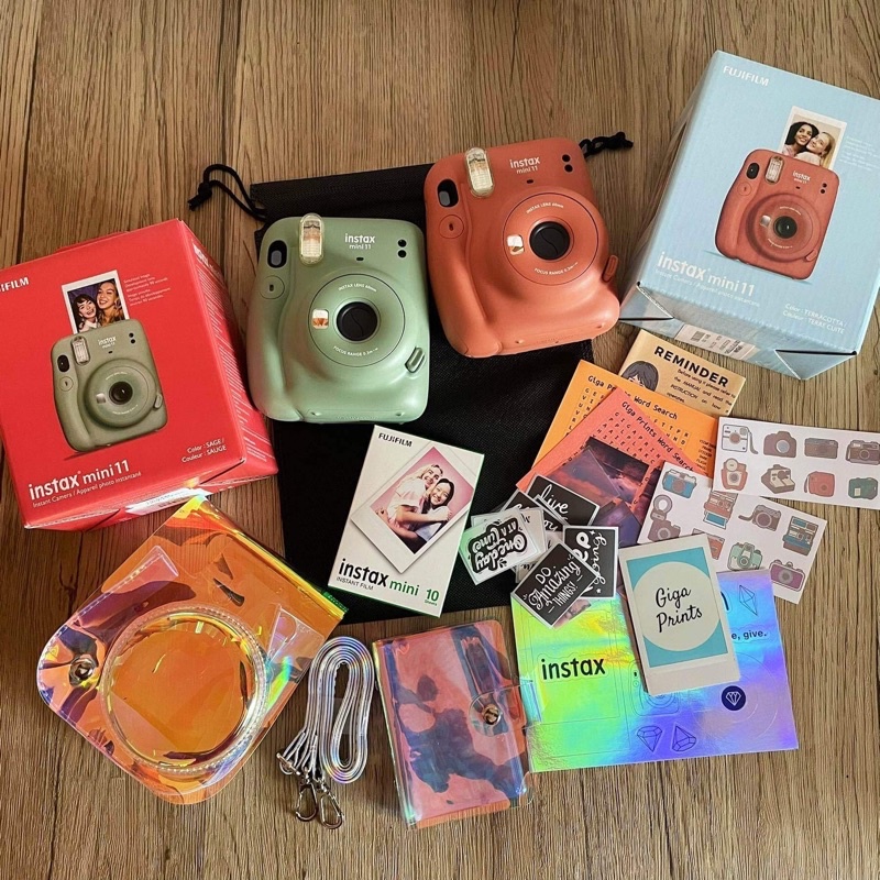Fujifilm Instax Mini 11 Instant Camera Bundle Giga Prints Cam | Shopee ...