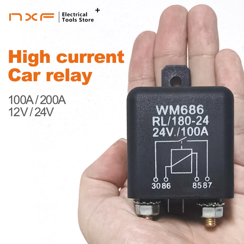 AZJ High Current Relay Starting relay 200A 100A 12V/24V Power Automotive Heavy Current Start ...