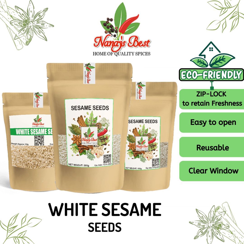 Nanay's Best White Sesame Seeds 50 Grams | 100 Grams | 200 Grams ...