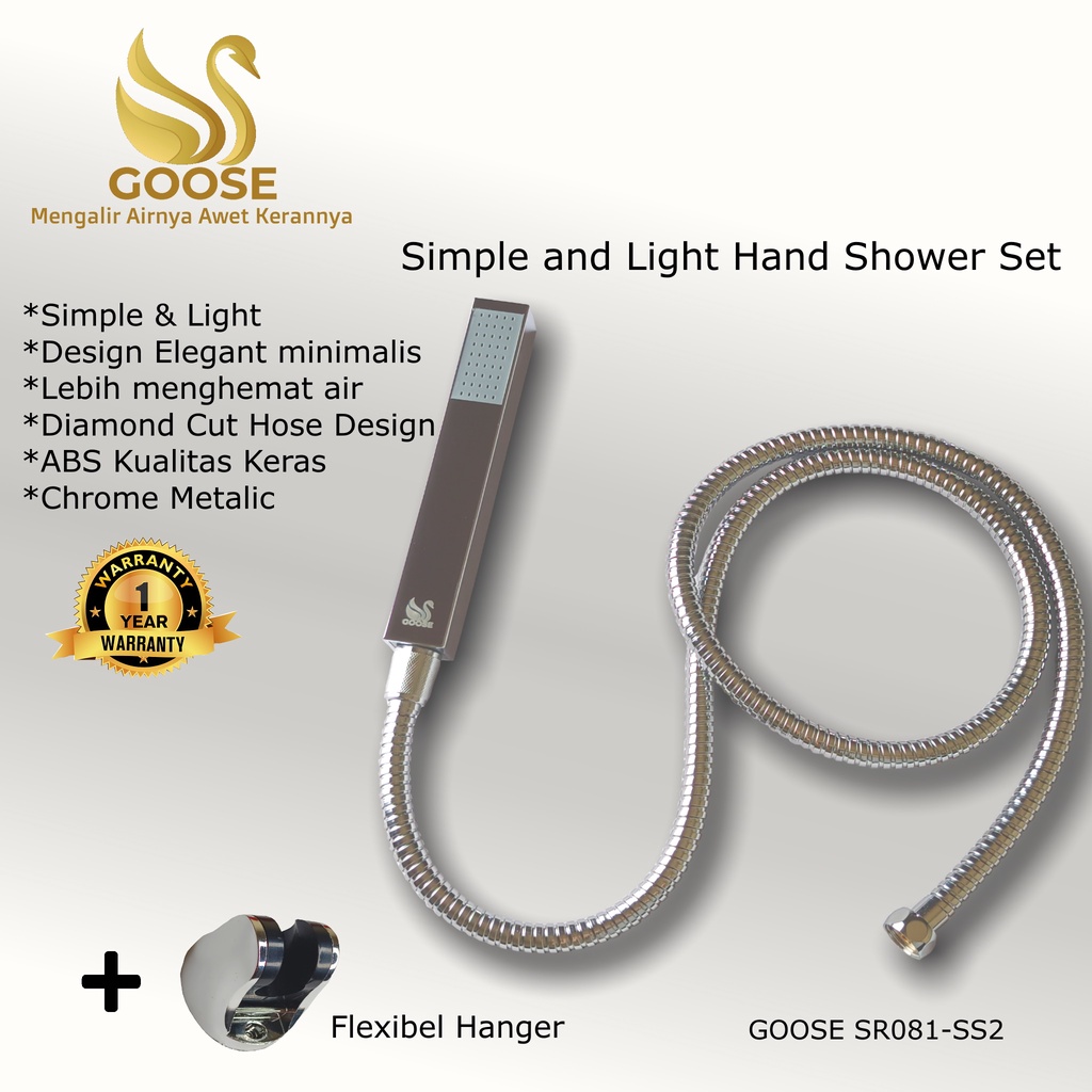Simple AND LIGHT GOOSE SR081 BATHROOM HAND SHOWER | Shopee Philippines
