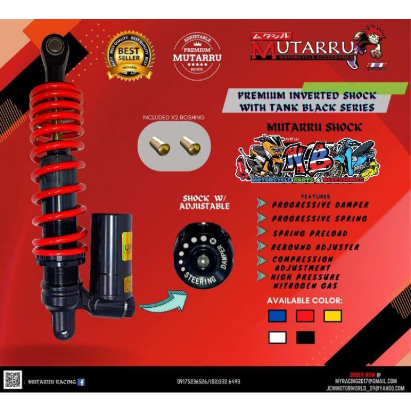 MUTARRU PREMIUM VERSION 2 INVERTED SHOCK (ADJUSTABLE PLAY AND REBOUND ...