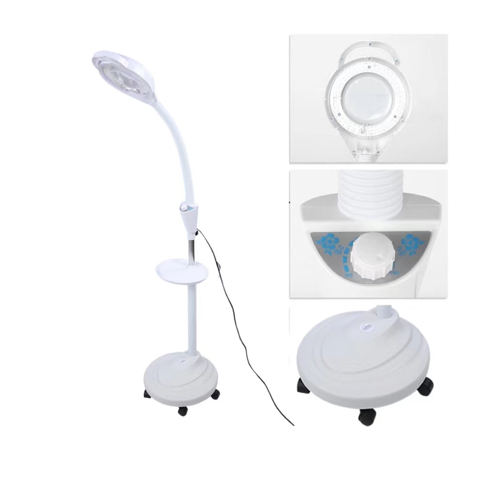 8X LED Facial Light Stand Facial Magnifying Lamp Beauty Lamp Floor Lamp ...