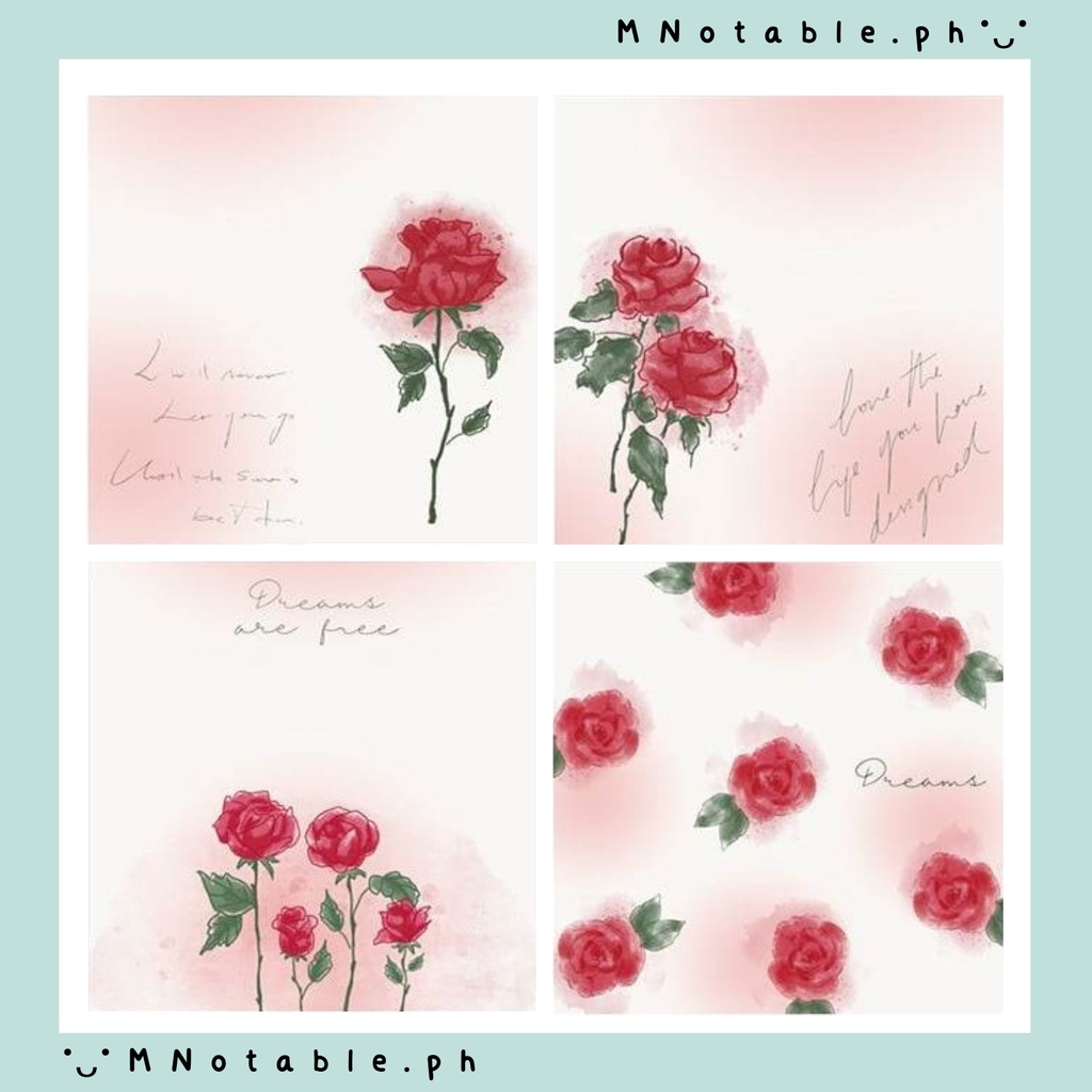 (Atleast 4 or combined with other items)MNotable Cute Rose Sticky Note ...