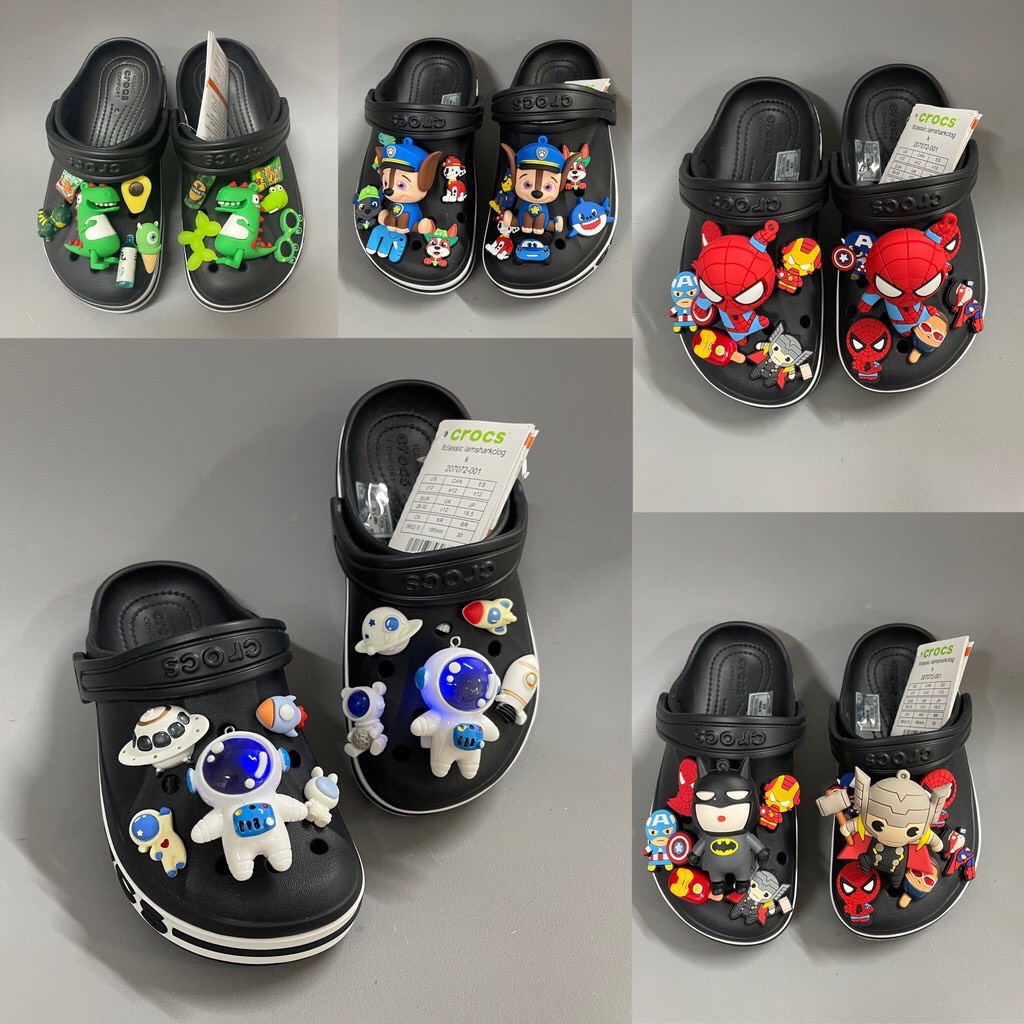 Crocs baya Combo for boys and girls in black, men's clog kid shoes ...