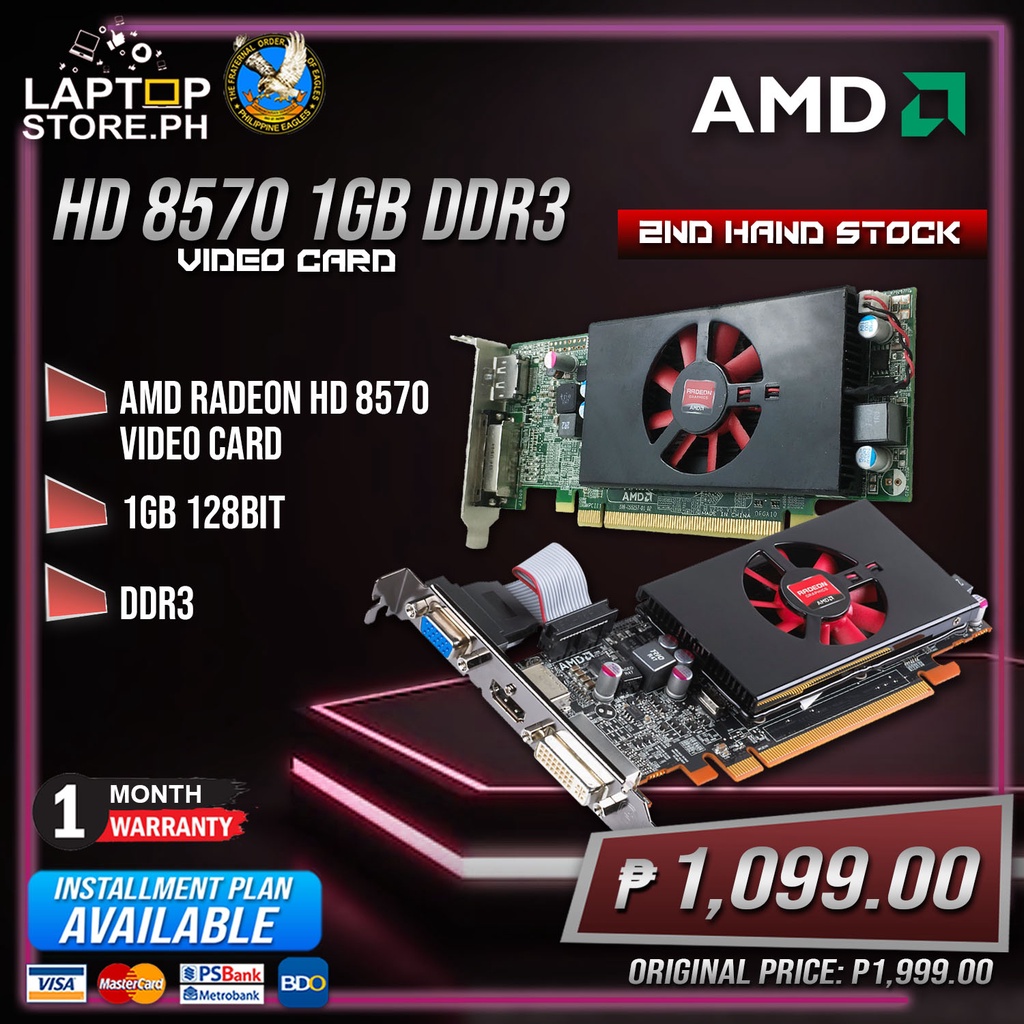 Video Card AMD Radeon HD 8570 1GB 128bit DDR3 | Shopee Philippines