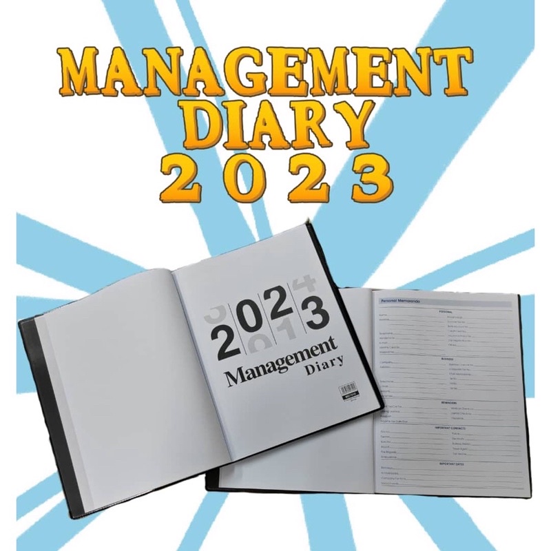 2023 Management Diary 2023 MD7010 7”x10” PVC Cover Planning Chart ...