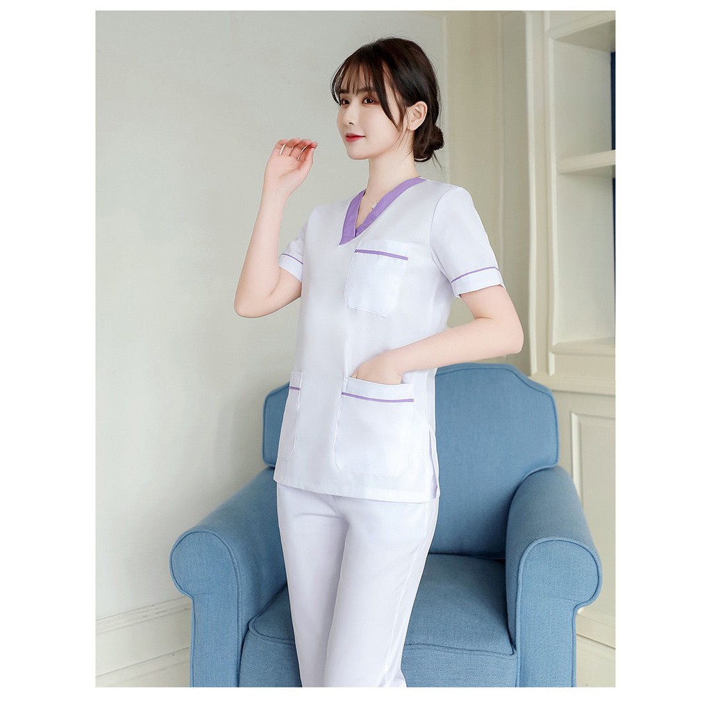 Free Name Plus Size 4XL-7XL Scrub Suit Set Medical Suits Dental Clinic ...