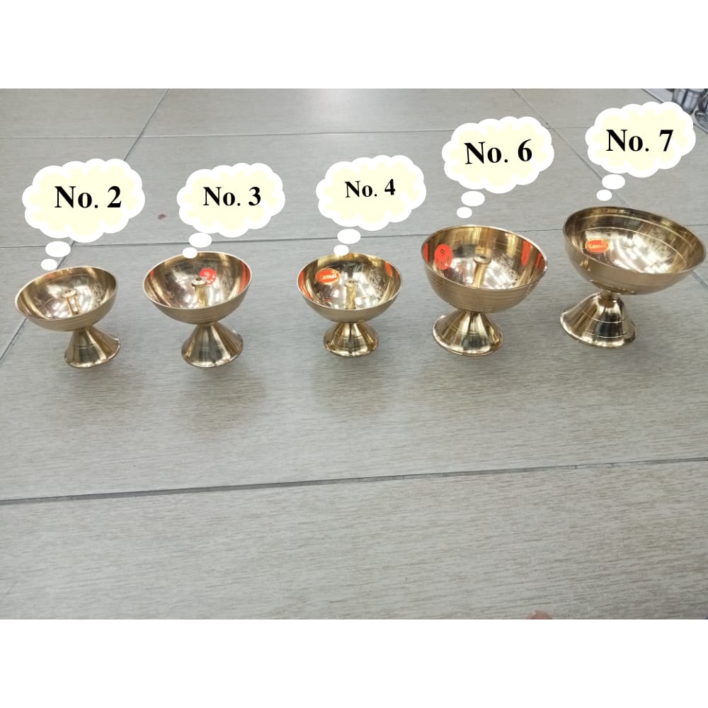 Brass Nandha Deepam/Akhand Diya for puja with free wicks | Shopee ...