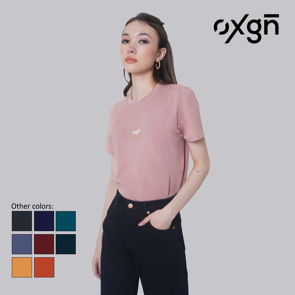 OXGN Generations Regular Fit T-Shirt With Logo For Women (Black/Blush ...