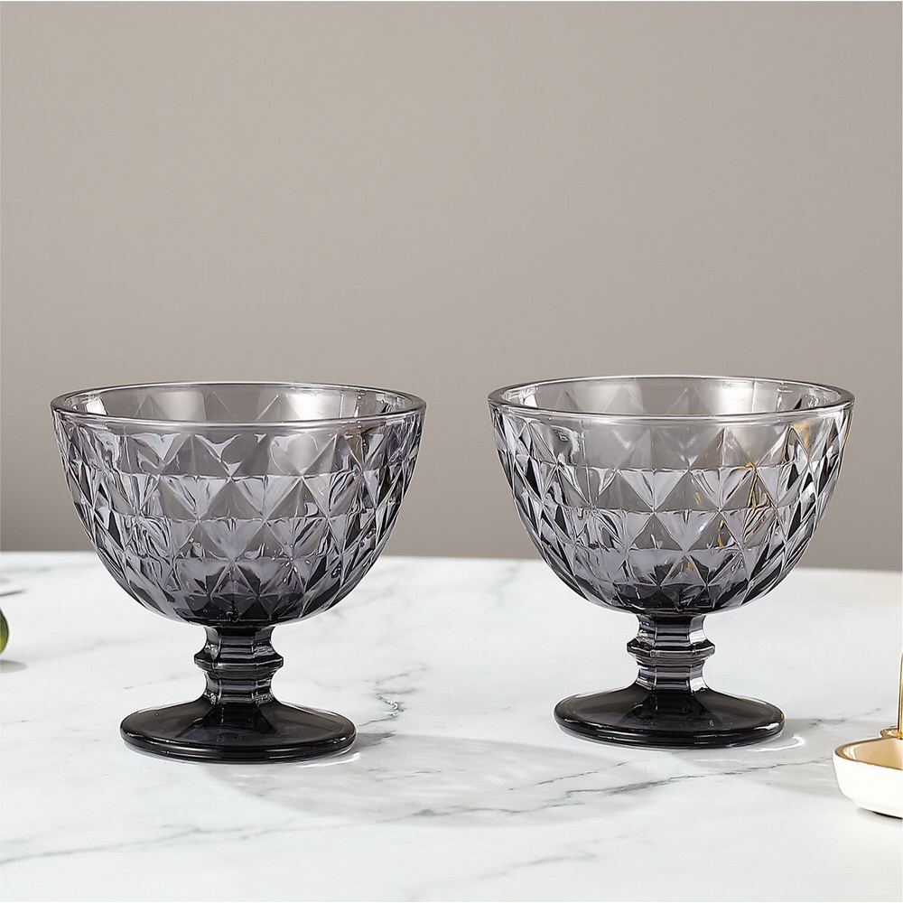 Deli 300ml designed korean retro ice cream cup colored glassCup ...