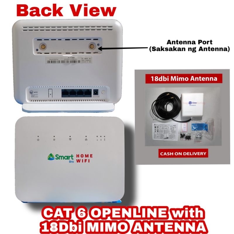 Smart Pldt Home Prepaid Wifi with Mimo Antenna (Openline Modem) | Shopee Philippines